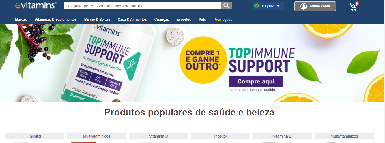 Cupom eVitamins: Descontos 10% à 70% 2024